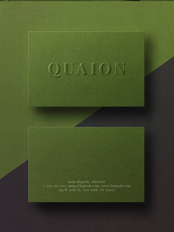 Embossed Business Cards